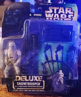 Kenner Star Wars Deluxe Snowtrooper W/ E-Web Heavy Repeating Blaster ...