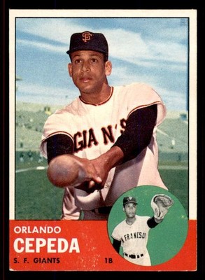 1963 TOPPS #520 ORLANDO CEPEDA GIANTS EX-MT CENTERED 545888 (KYCARDS ...