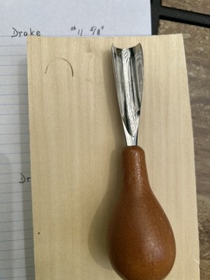 Drake wood carving gouge, #11 sweep, 5/8 inch wide. | eBay
