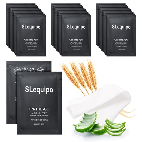 50 Pcs Fragrance Free, Plant Based Wet Wipes, Aloe Vera for Butt, Hands ...