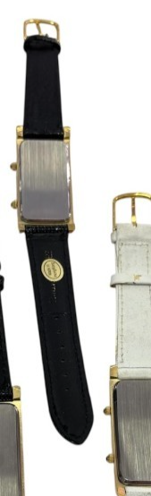Vtg Moulin Men 37mm Gold Tone Dual Time World Map Leather Band New ...