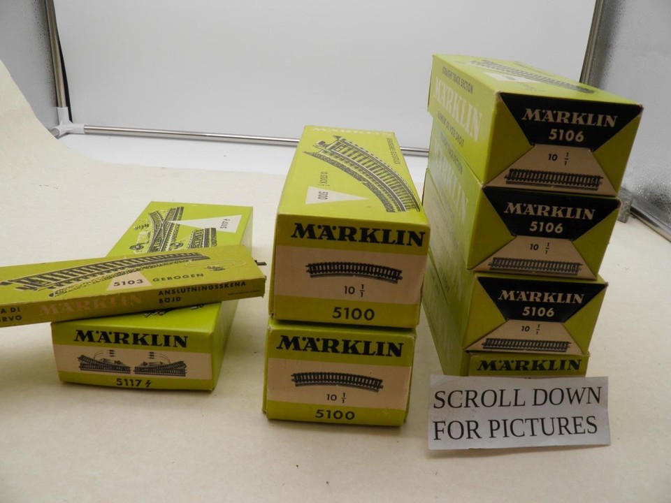 FIFTY SIX PIECE MARKLIN TRAIN TRACK COLLECTION NEW IN BOXES - SEE ...
