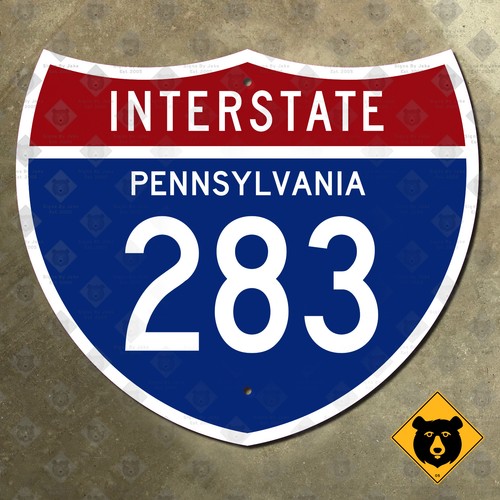 Pennsylvania Interstate 283 highway marker 1961 road sign Harrisburg ...