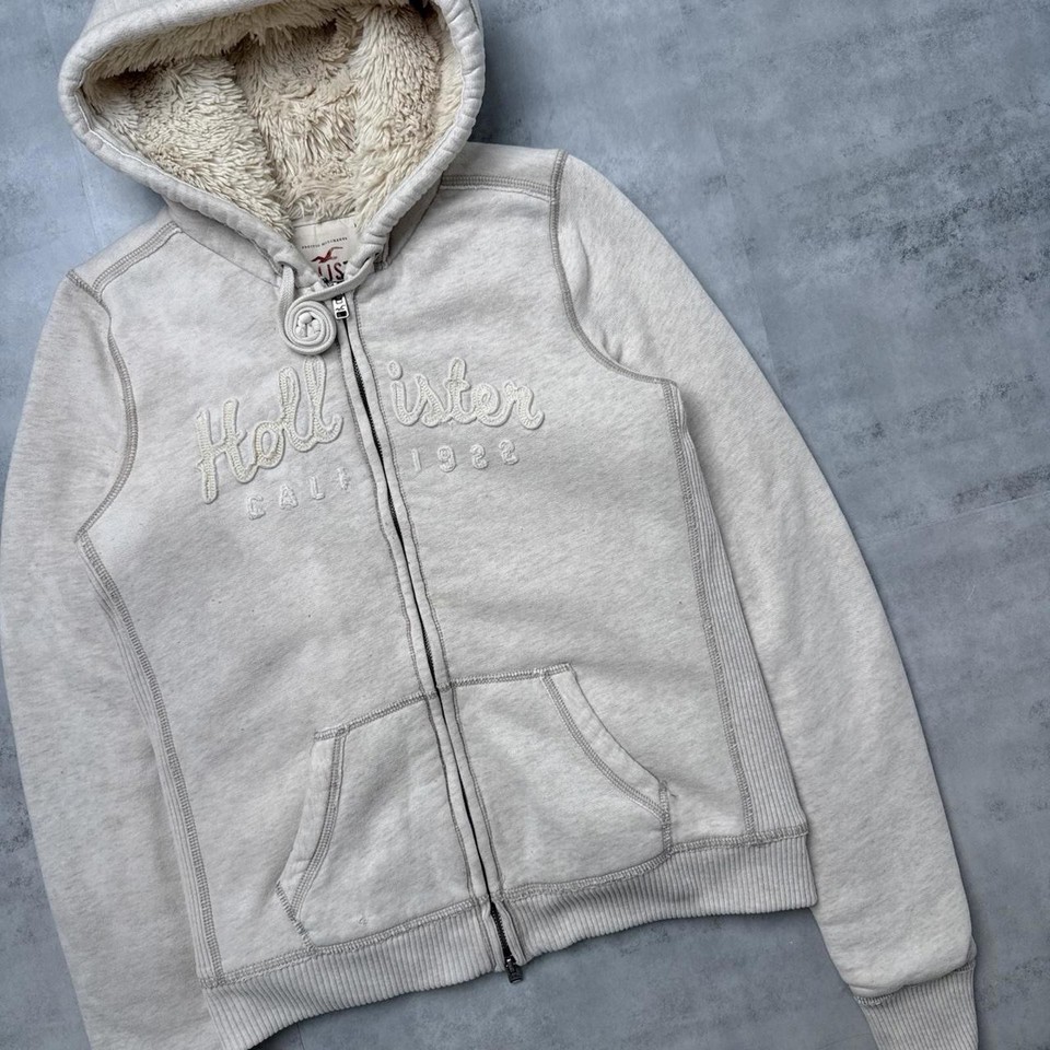 Y2K Hollister Co. 00s Sherpa Lined Hoodie Jacket | eBay