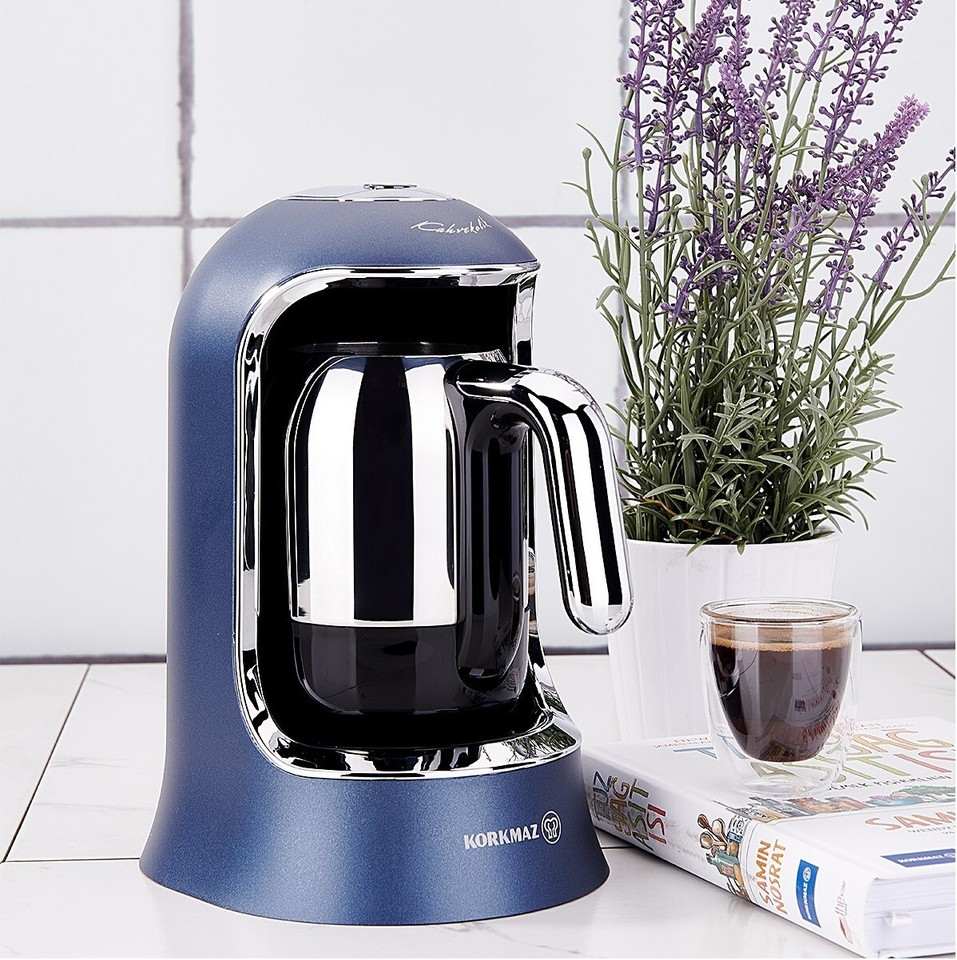 KORKMAZ COFFEE MAKER BLUE ELECTRICAL TURKISH POT KETTLE A860 Arabic ...