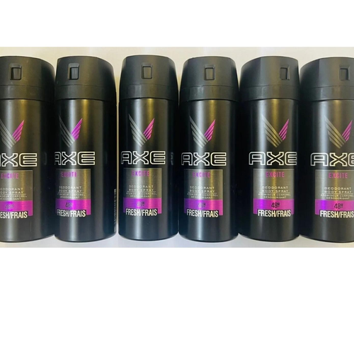 6 x Axe ( Lynx) Deodorant Body Spray 150ml Black Apollo Ice Excite ...