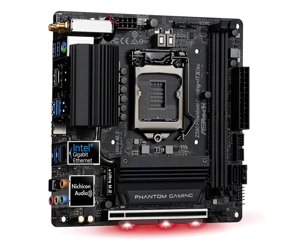ASRock Z390i Z390 PHANTOM GAMING-ITX/AC LGA 1151 Mini ITX Motherboard ...