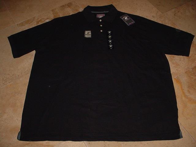 NWT BHPC MENS CASUAL SPORTY MESH PLAIN SHORT SLEEVE POLO BLACK SZ 4X ...