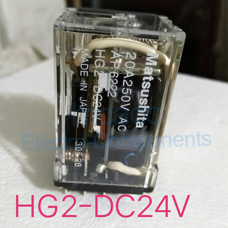 HG2-DC12V HG2-DC24V Matsushita Cube Power Relay 20A 12VDC 8 Pins (Pack ...