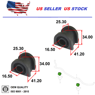 Front Stabilizer Bar Bushing Pair for Subaru LEGACY OUTBACK IMPREZA OE ...