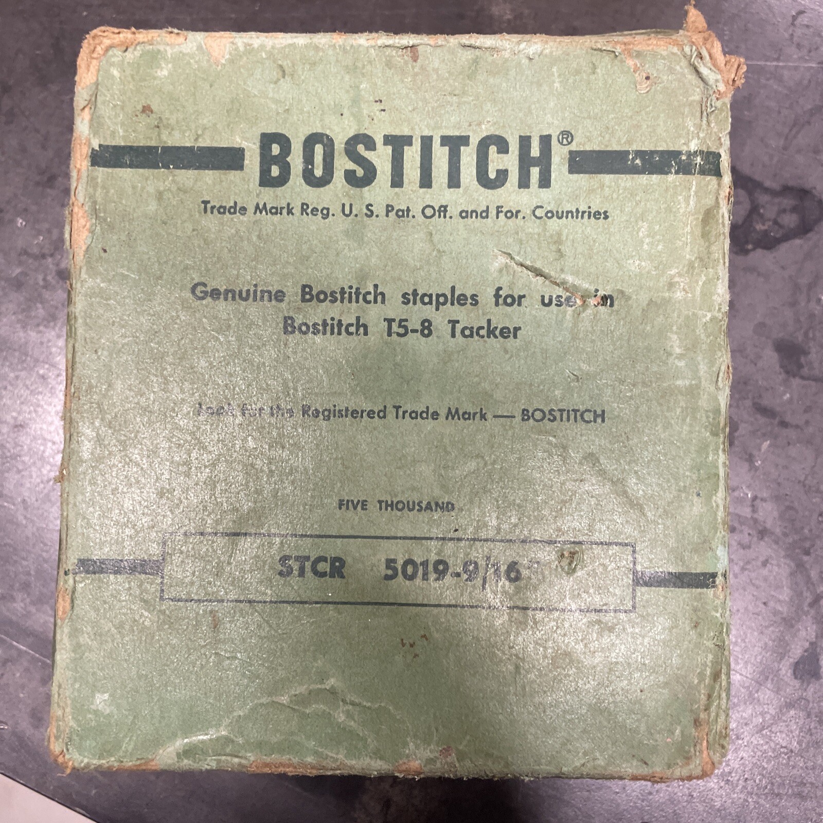 Vtg Bostitch T5 Tacker w/ 1/4” 3/8” 9/16” Staples for T5-8 40,000+ Made ...