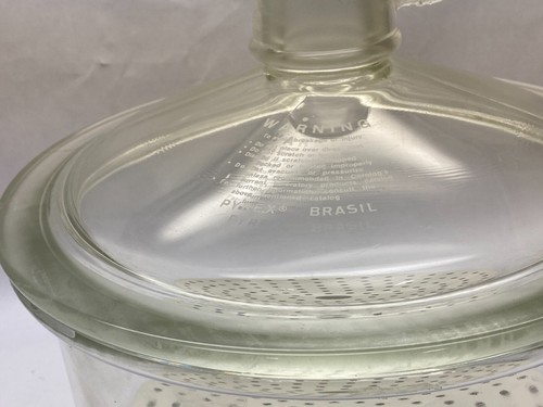 Corning PYREX Glass 7.5L Large Vacuum Desiccator 55/38 Sleeve & Plate ...