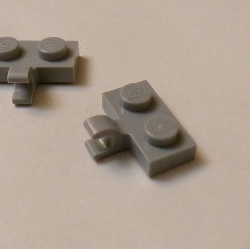 Lego x6 Light Bluish Gray 1x2 Plates, One Side Clip, 11476 (028-411) | eBay