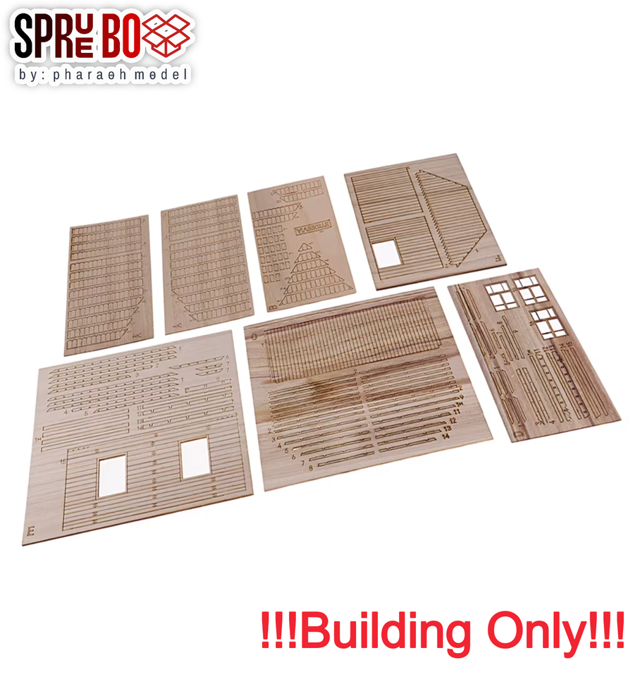 1/35 diorama European wooden house farm building assembly kit (Building ...