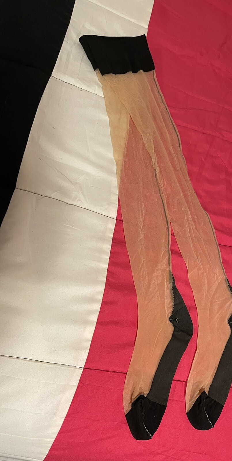Vintage Thigh High Nylons Pin Up Type Gem