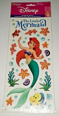 Disney Scrapbook Stickers The Little Mermaid Sebastian Flounder Ariel ...