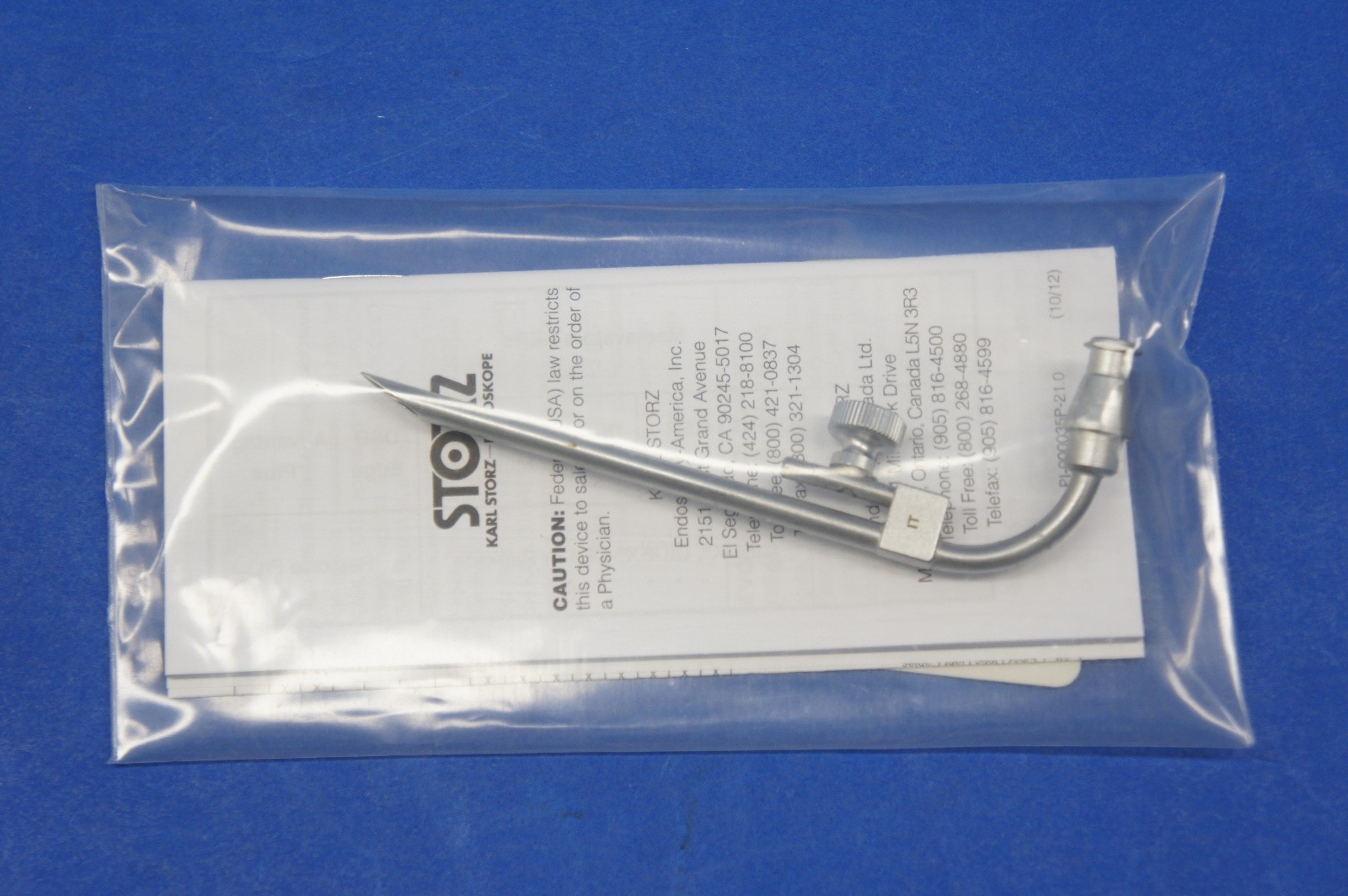 Karl Storz 8587K Injection Cannula, F/8587A/AA/KK Lindholm ...