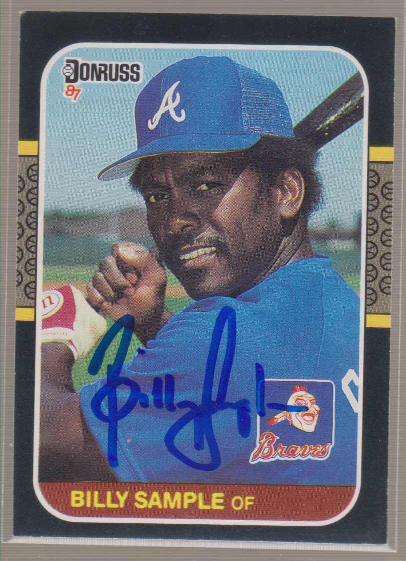 Autographed 1987 Donruss Billy Sample - Braves | eBay