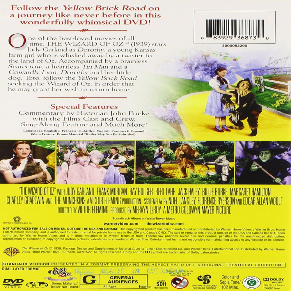 the Wizard of Oz (75Th Anniversary) DVD (Widescreen) | eBay
