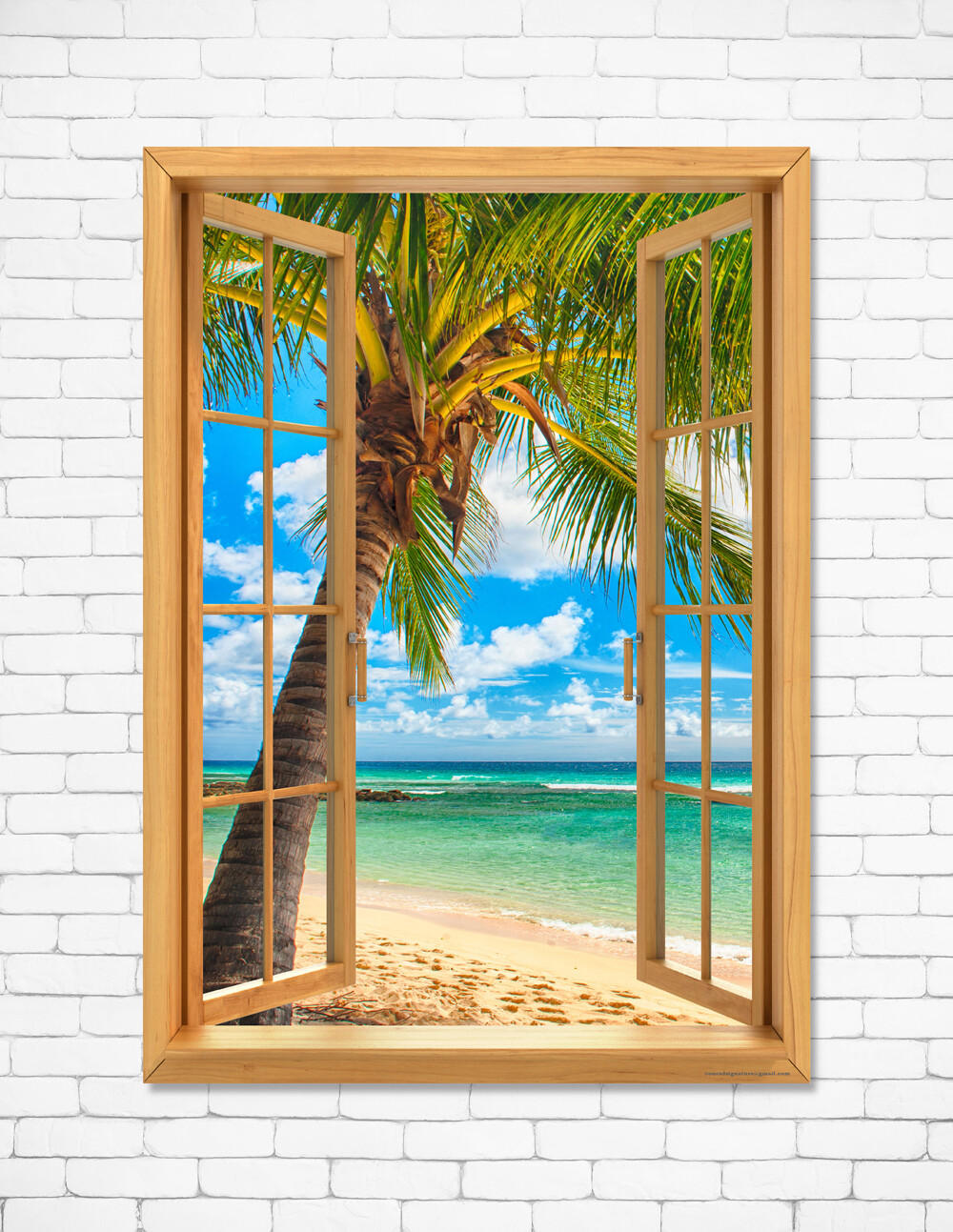 Window View Ocean Wather Palm Beach 13 Deco Dream Print Vacation POSTER ...