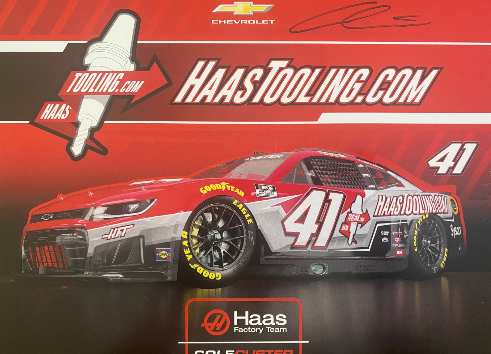 Brand New 2026 #41 Cole Custer Haas Tooling AUTOGRAPHED NASCAR Hero ...