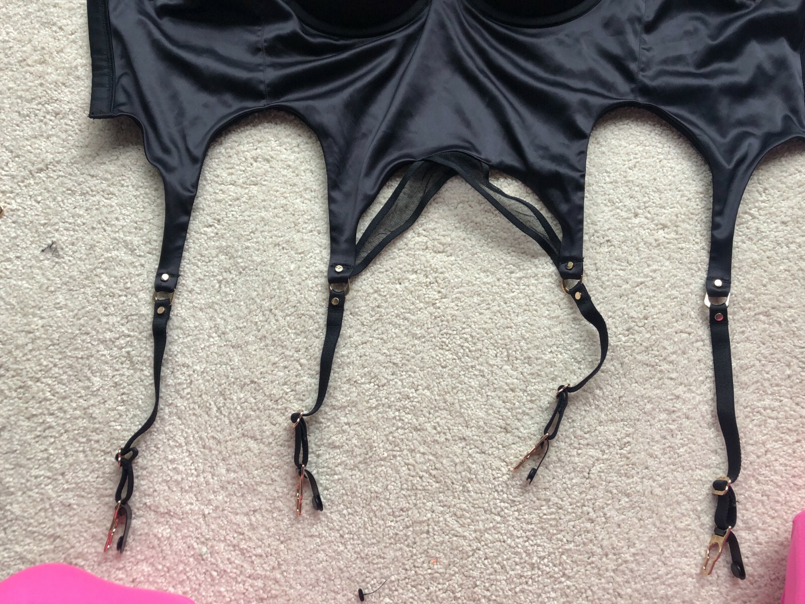 HONEY BIRDETTE CINDY BLACK SATIN BUSTIER 10DD - Gem