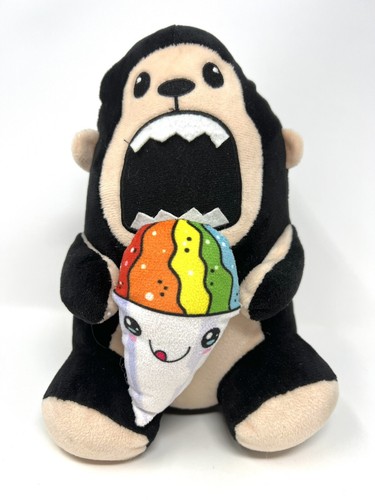 peek a boo toys plush black monkey eating ice cream pre-owned | eBay