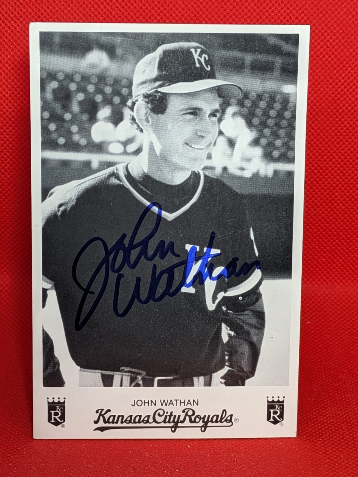 PERSONAL AUTOGRAPH on Kansas City Royals Photo Card: John Wathan | eBay