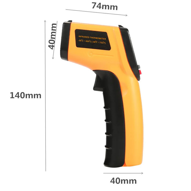 Digital Thermometer Infrared Gun IR Laser LCD Temperature Non-Contact ...