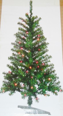 Green Pre-Lit 4' Christmas Tree w/Multi-color Lights | eBay