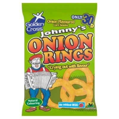 Golden Cross Johnny's Onion Rings Flavoured Corn Snacks 36 x 22g | eBay