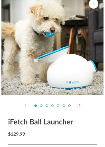 iFetch Interactive Automatic Ball Launcher for Dogs w/3 iFetch Tennis ...
