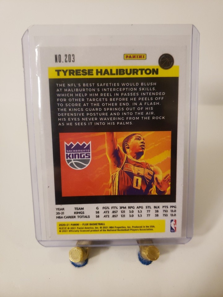 2020-21 Flux Tyrese Haliburton Rookie Card RC #203 Kings 🔥 | eBay