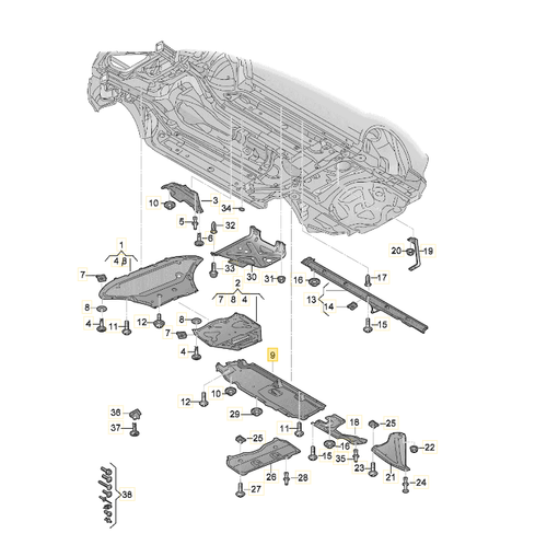NEW GENUINE AUDI Q7 4M UNDERBODY TRIM COVER LEFT N/S 4M0825205L | eBay