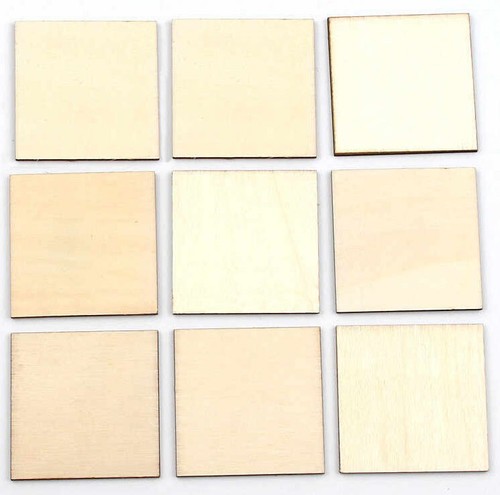 MDF Wooden Square Craft Blank Raw Wood Squares Art Projects Craft ...