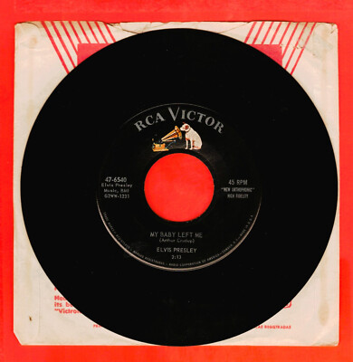 ELVIS PRESLEY MY BABY LEFT ME ROCKABILLY BOPPER 45 RPM RECORD | eBay
