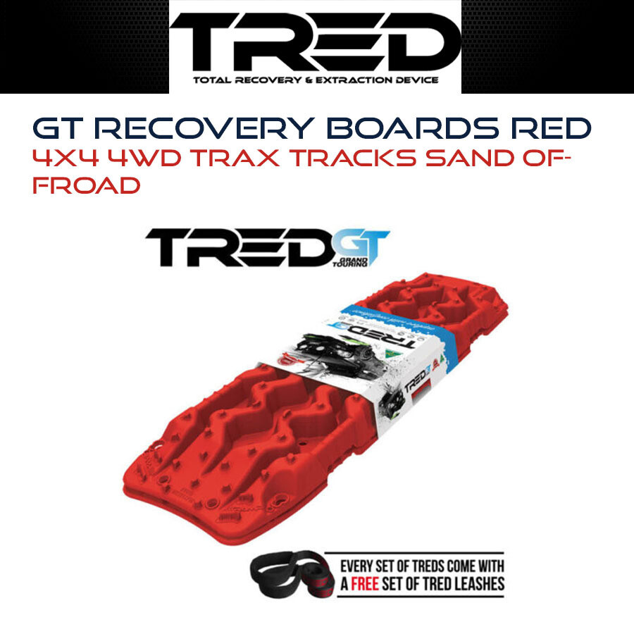 Tred GT Recovery Boards Red 4x4 4WD Trax Tracks Sand Offroad Mud Lower ...
