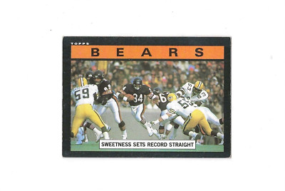 1985 Topps Football #22 Chicago Bears Walter Payton Sweetness HOF Bears ...
