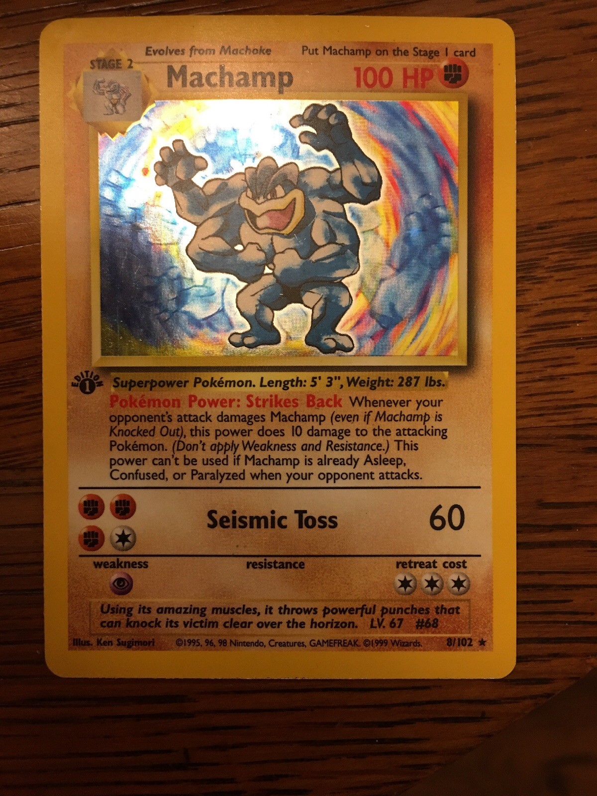 Holo pokemon MaChamp 1st Edition Stage 2 | eBay