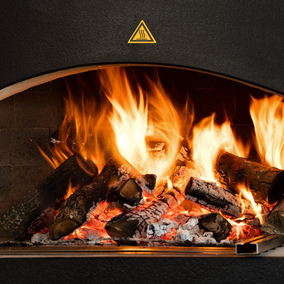 10 Pcs Warning Labels Pay Attention to High Temperature Scald Sign ...