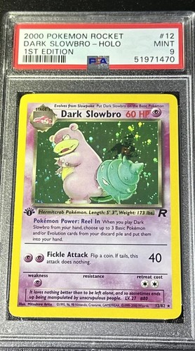 2000 Pokemon Rocket #12 Dark Slowbro HOLO 1ST EDITION PSA 9 - Mint ...