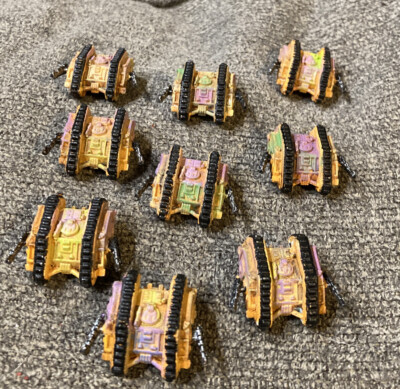 40K Epic - 9 Land Raiders Plastic- Chaos Nurgle Color Scheme | eBay