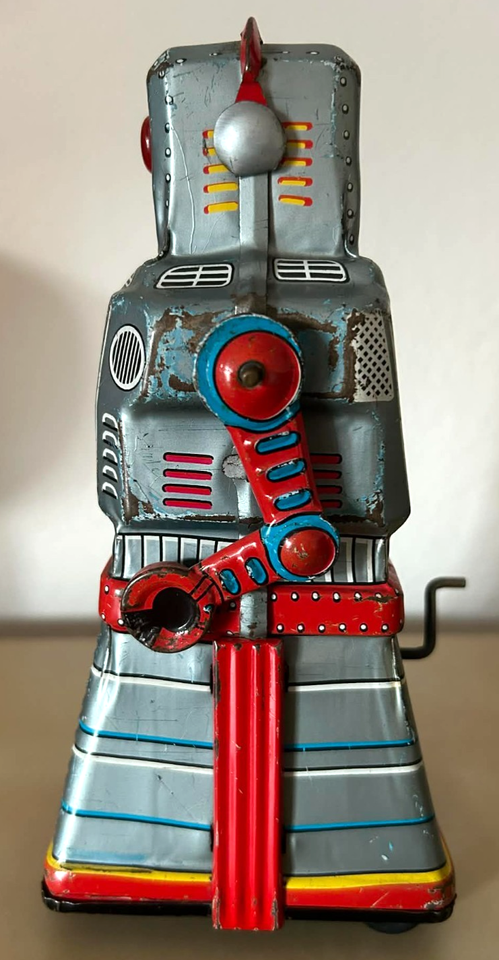 Giocattolo spaziale di latta anni '50 Atom Robot tin toy di KO Yoshiya ...
