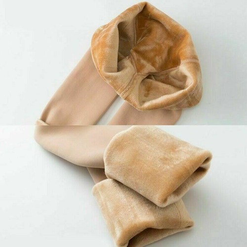 Flawless Legs Fake Translucent Warm Fleece Pantyhose Stretch Tights ...