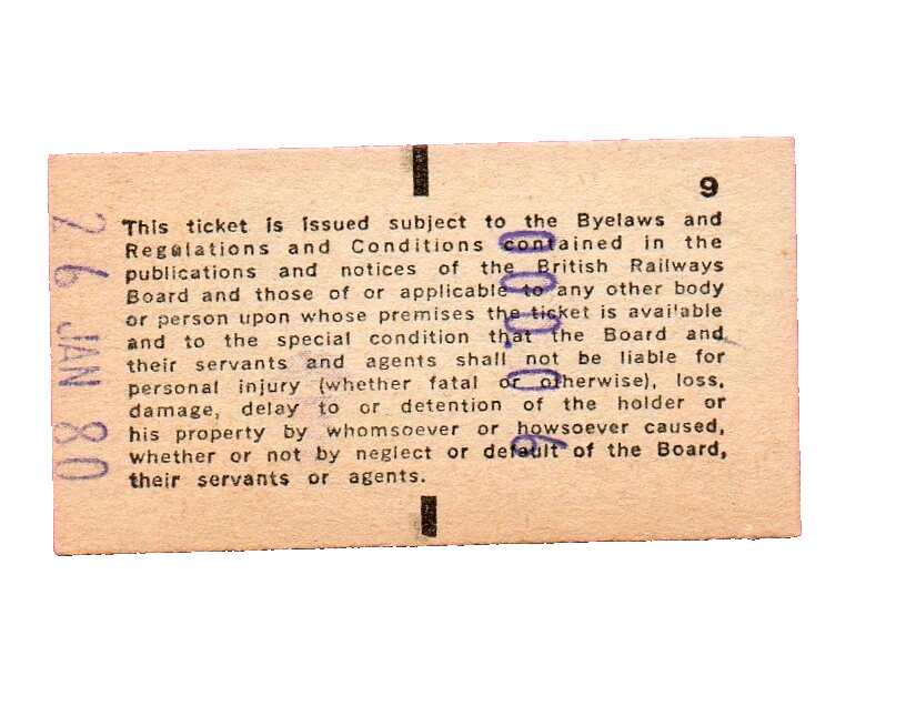 BRB (S) railway platform ticket - EDEN PARK. Red diamond Edmondson card ...