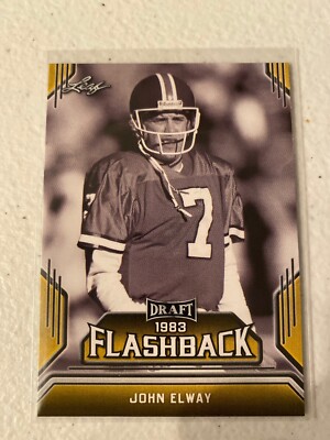 JOHN ELWAY 2019 LEAF DRAFT "1983 FLASHBACK" "GOLD" ROOKIE CARD! DENVER ...