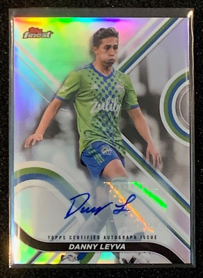 2022 Topps Finest MLS #78 | DANNY LEYVA | Sounders; Refractor Autograph ...