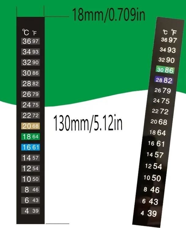 2X Stick On Thermometer Strip Adhesive Sticker Home Brewing Fermenting ...
