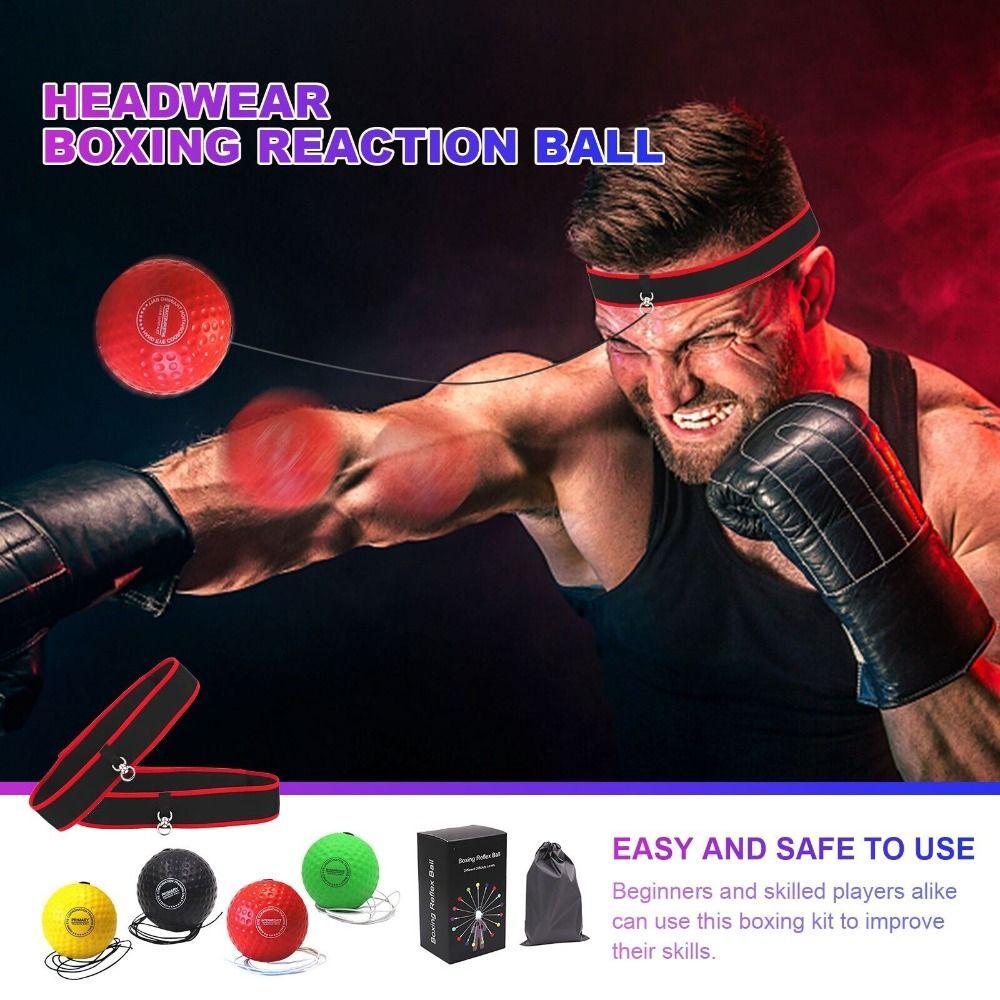 Boxeo Ball Exercise Head Band Boxing Punch Exercise Speed Reflex Fight ...