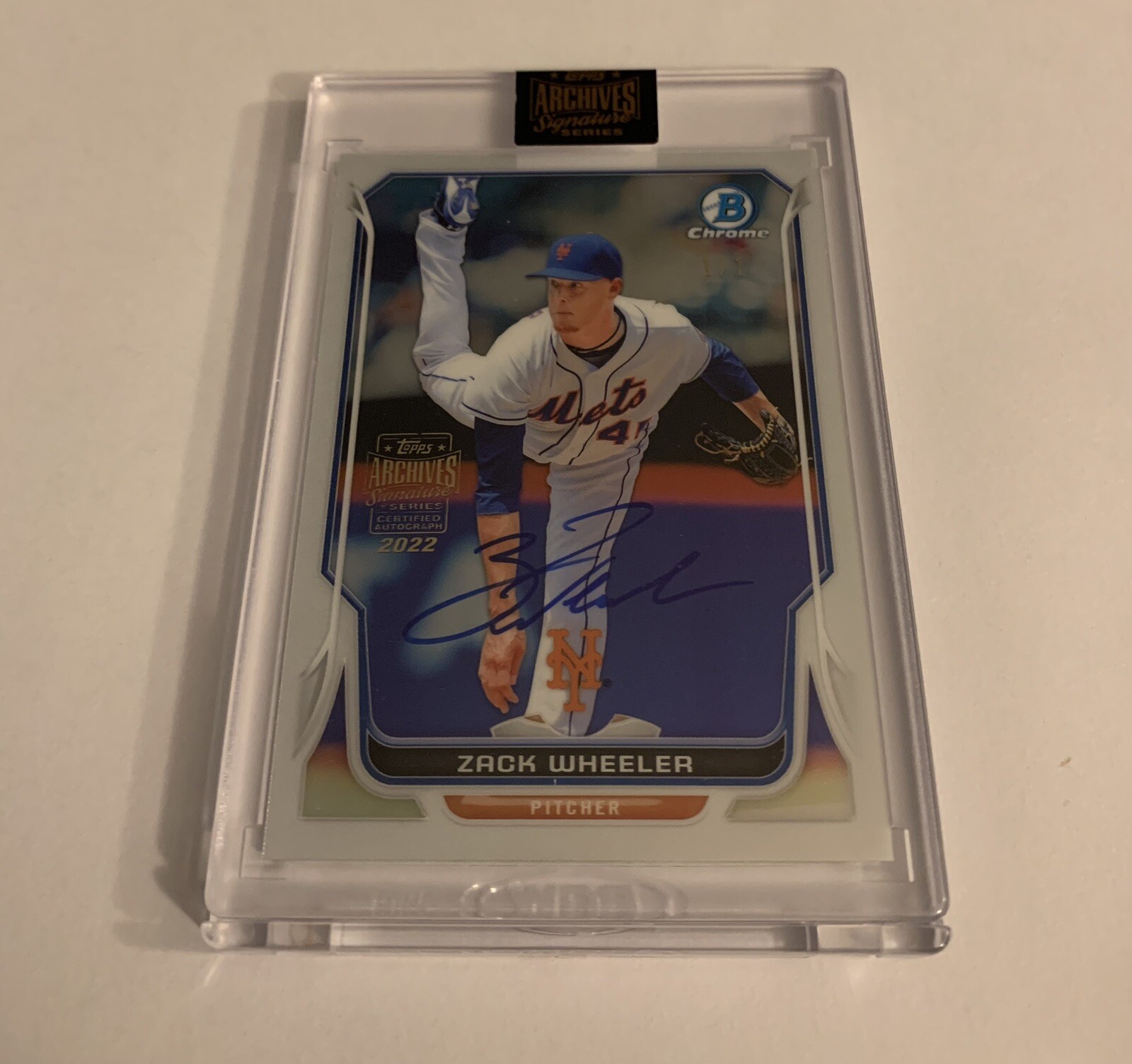 Zack Wheeler 2022 Topps Archive Autograph 1/1🔥 2014 Bowman Chrome New ...
